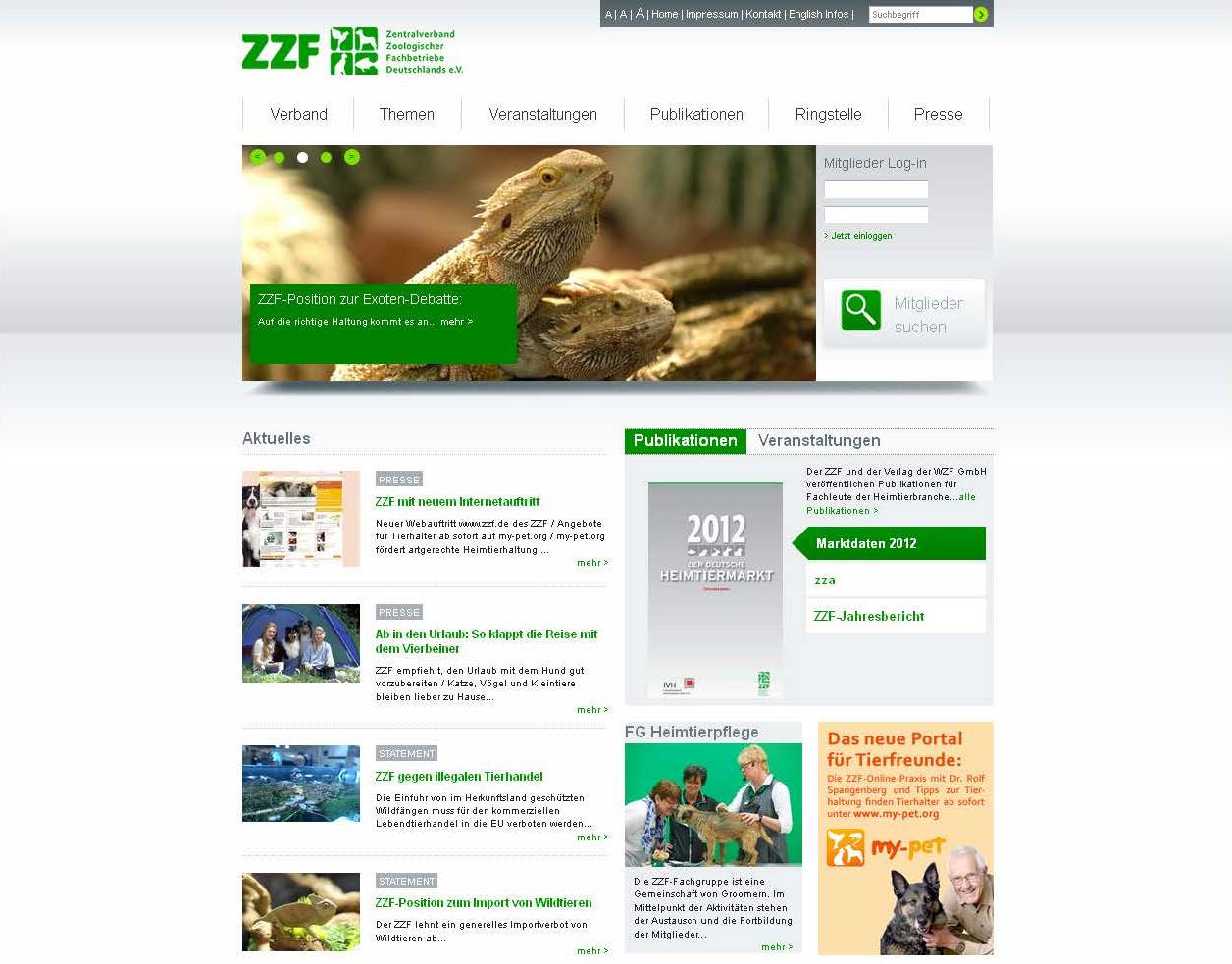 ZZF mit neuem Internetauftritt